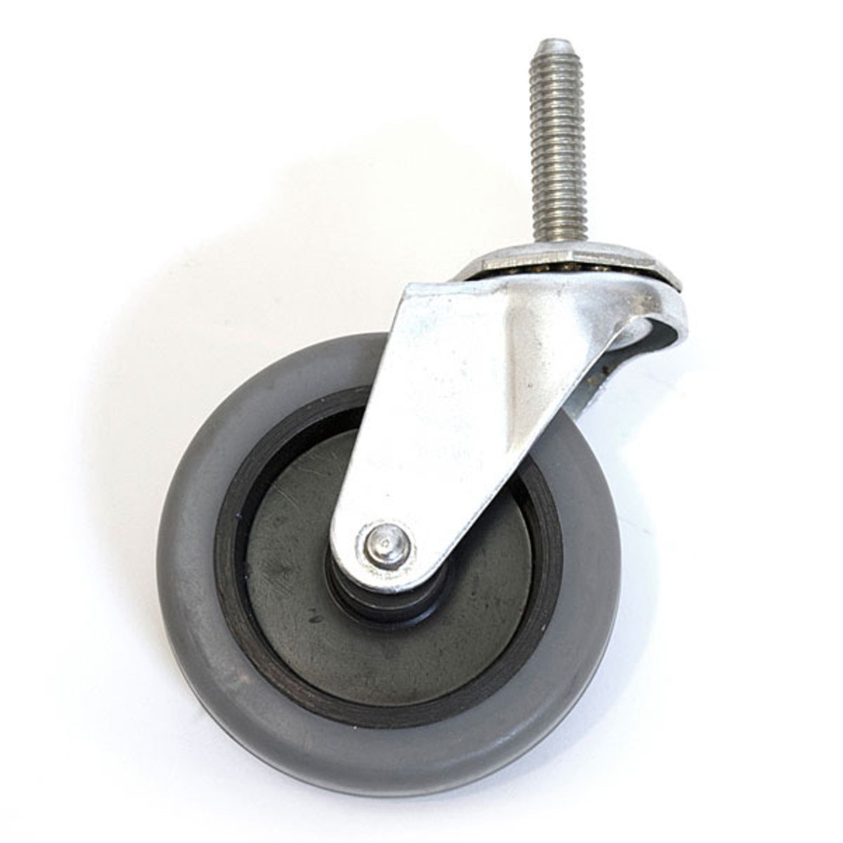 Rubber Caster - 3/8" Thread - Grey - Nonlocking – Omaha Fixture