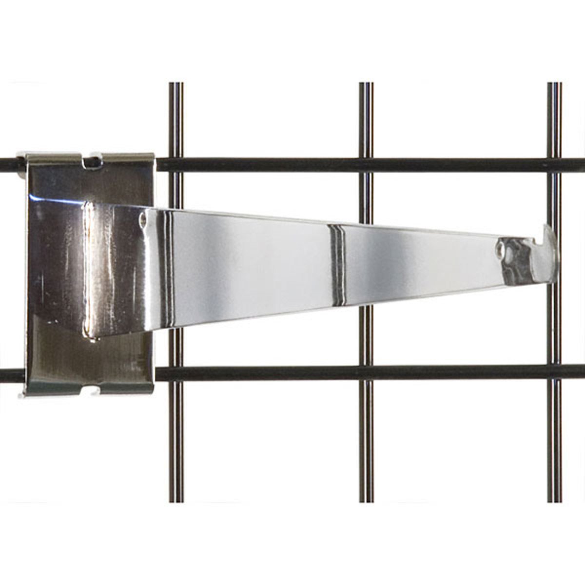 Gridwall Shelf Bracket 14" - Chrome - 25/Carton – Omaha Fixture