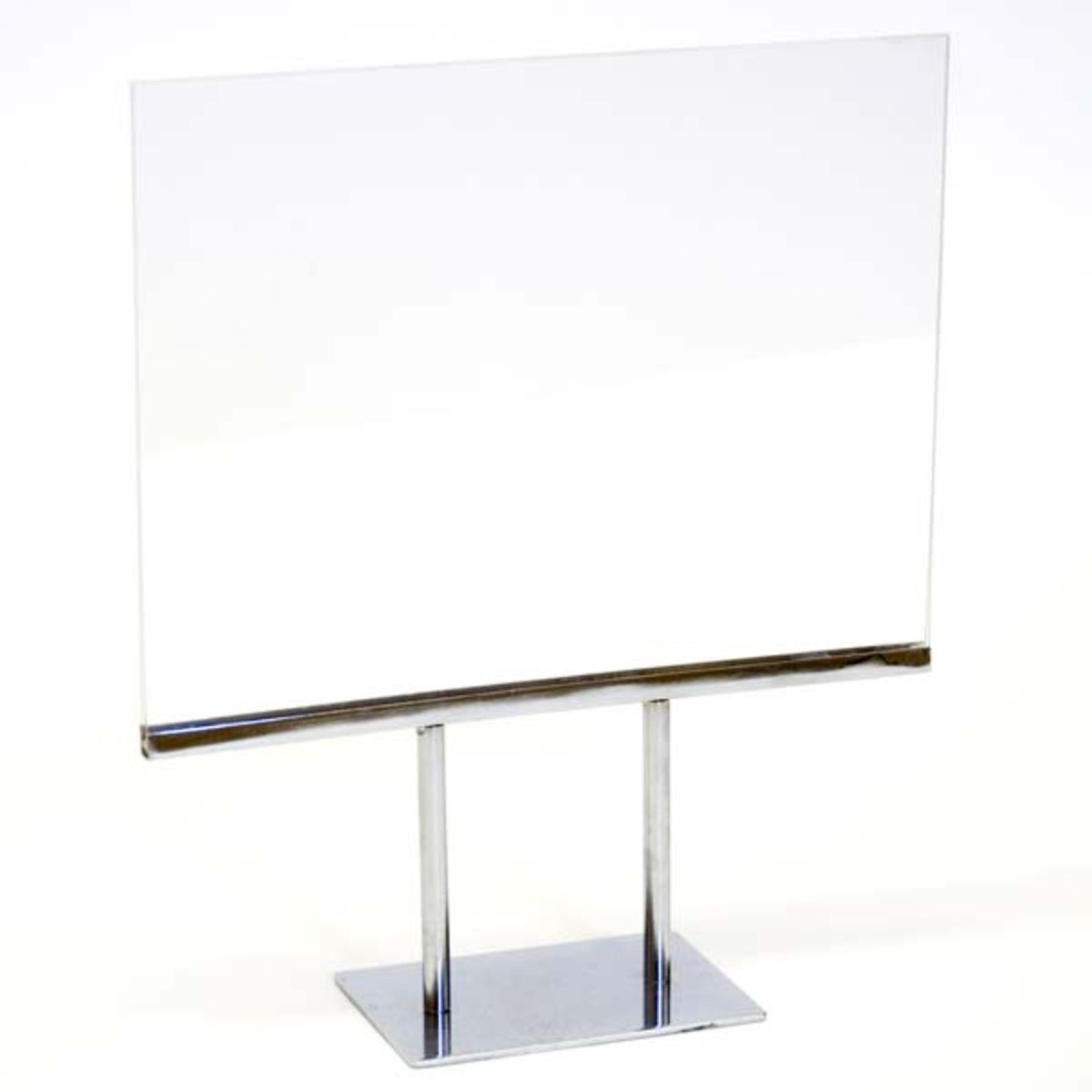 Twin Stem Countertop Sign Holder - Acrylic Frame - Horizontal - 11" x ...